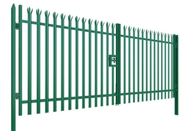 Quality Wrought Iron Steel Palisade Fence Powder Coated For Border Angle Rail 1.8*3m for sale