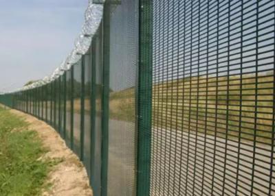China Green Color 358 Security Fence with Y Post Razor Wire Safety Guard 2*2.5m for sale
