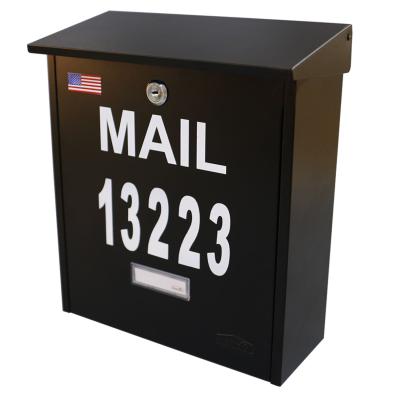 China Wall Mount Locking Mailbox Large Capacity Security House Numbers Mailbox Waterproof Vertical Drop Mail Box Outdoor with Keys for sale