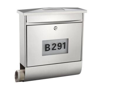 China Solar Powered Wall Mount Mailbox with LED Light Weatherproof Modern Design Easy Installation Weather Resistant Energy Saving for sale