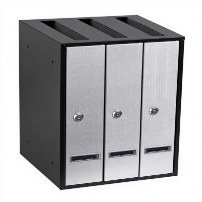 China Durable Metal Free Standing 3Pcs Doors Combination Mailbox for Apartments with Lock Outdoor Indoor for sale