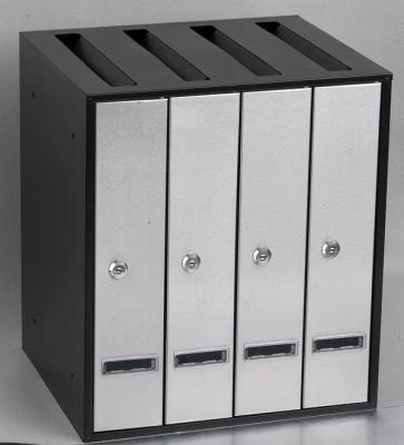 China Durable Metal Free Standing 4Pcs Doors Combination Mailbox for Apartments with Lock Outdoor Indoor for sale
