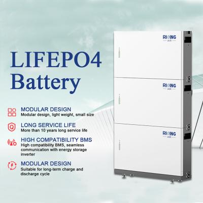 China Wandmontage 51.2V 102Ah Zonne LifePO4 Batterij 5.22KWh Opberging voor energiesysteem Te koop