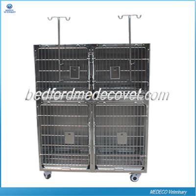 China Combined Stainless Steel Pet foster care Pet Hospital Dog Cage MEy01 For veterinary Using for sale