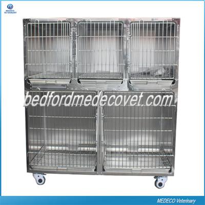 China Five combination stainless steel foster care cage Pet Dog Foster Cage High quality for sale