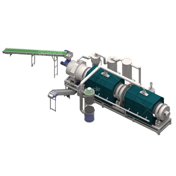 Quality Recycling Aluminum Cans Paint Carbonization Furnace UBC Continuous Decoating Machine for sale