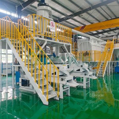 Cina 500-1000 kg/h Capacità attrezzature per il riciclaggio di batterie al litio per raccoglitori di rifiuti in vendita