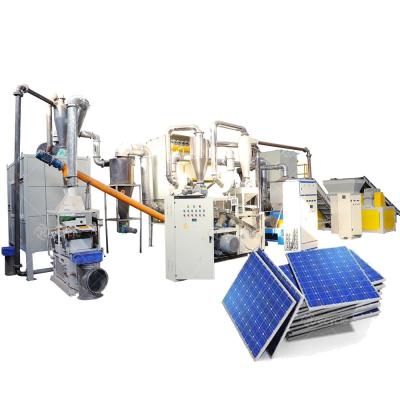 China Streamlined Production Solar Panels Recycling Line 500KG/H Crushing And Separating for sale