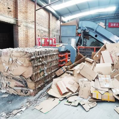 China 400-500kg/m3 Bale Density Horizontal Baling Machine for Compress Packaging Function for sale