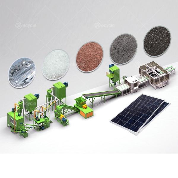 Quality Full Automatic Production Line for Metal Raw Material Solar Panels Recycling for sale