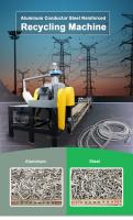 China 2000kg ACSR Cable Wire Crushing Separating Machine 18.5kw Copper Recycling for sale
