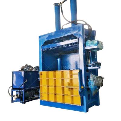 China Customized Vertical Hydraulic Cotton Bale Press Easy Operation Carton Compress Baler Machine for sale