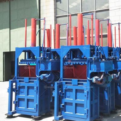 China Customized Vertical Hydraulic Cotton Bale Press Easy Operation Carton Compress Baler Machine for sale
