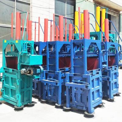 China Customized Vertical Hydraulic Cotton Bale Press Easy Operation Carton Compress Baler Machine for sale