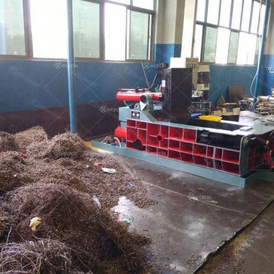 China Horizontal Hydraulic Scrap Metal Baler And Baling Press Machine with 11000 KG Weight for sale