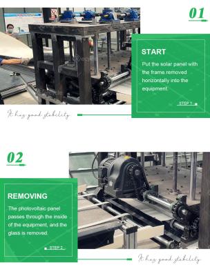 Cina Equipaggiamento di smantellamento del vetro per pannelli solari all'avanguardia con una capacità di 1400-2000 kg/ora in vendita