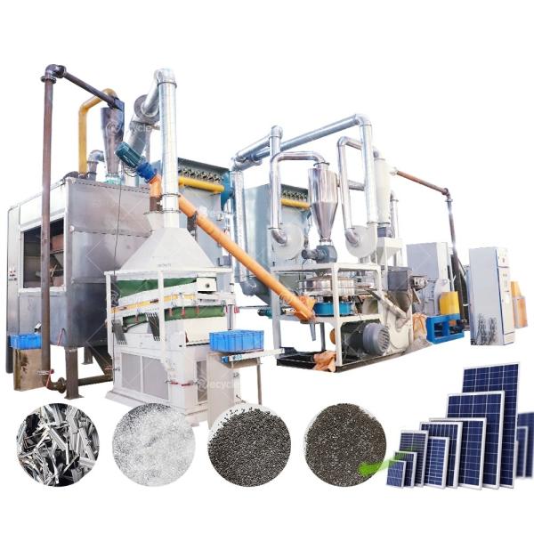 Quality 300-1000Kg/h Solar Panel Recycling Plant / Photovoltaic Cell Crushing Separating for sale