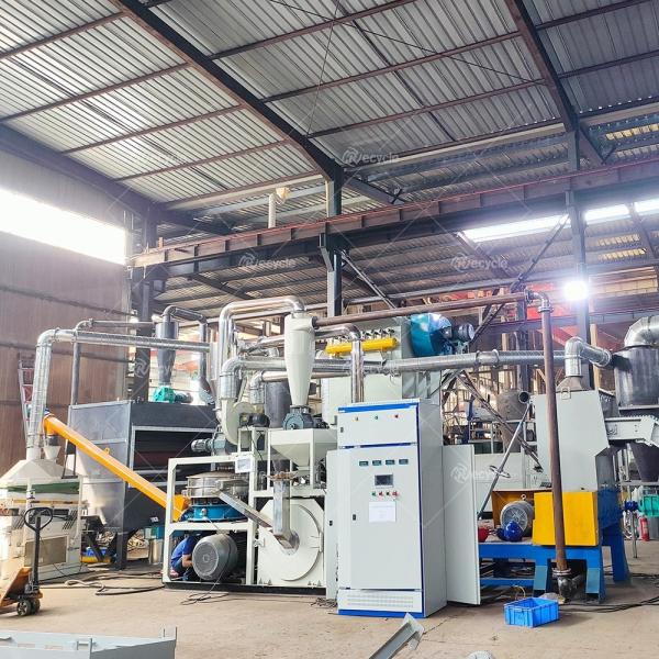 Quality 300-1000Kg/h Solar Panel Recycling Plant / Photovoltaic Cell Crushing Separating for sale