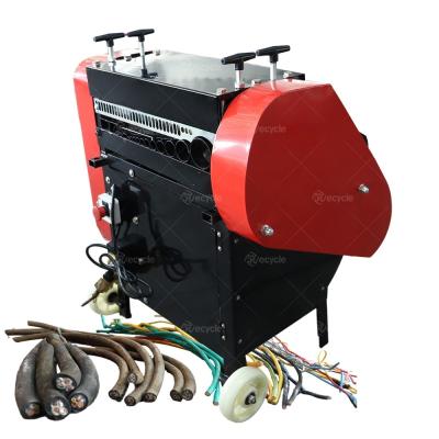 China Red Blue Automatic Scrap Cable Stripper Machine 1.5kw Scrap Copper Wire Stripping Machinery for sale