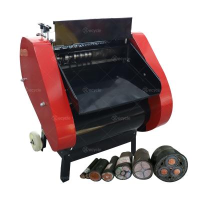 China Red Blue Automatic Scrap Cable Stripper Machine 1.5kw Scrap Copper Wire Stripping Machinery for sale