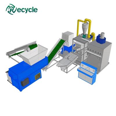 China Hotels 600 kg/uur Afval koperkabel Shredder Separator Granulator Crusher Plant Schrootkabel Recycling Machine Te koop