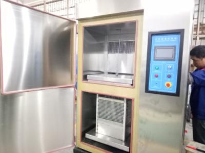 Cina Camera massima minima dello shock termico dell'aria di temperatura di due scatole, attrezzatura dello shock termico in vendita