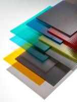 China Customized Length Flat Polycarbonate Roofing Sheets For Construction / Decoration for sale