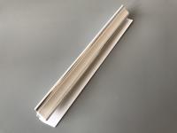 China Customized Length Pvc Angle Profile , White Plastic Angle Trim With Two Silver Lines for sale