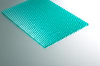 China Grass Green Polycarbonate Roofing Sheets 2 Layer Flexibility Design for sale