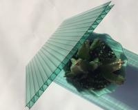 China Grass Green Polycarbonate Roofing Sheets 2 Layer Flexibility Design for sale