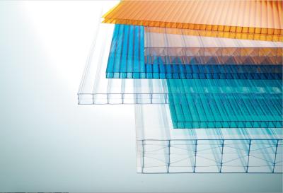 China Light Weight Multiwall Polycarbonate Sheet Uv Roof Sheeting 10 Years Guarantee for sale