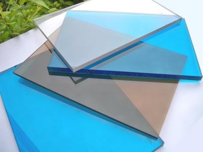 China 3mm Impact Resistant Polycarbonate Sheet , Blue Polycarbonate Sheet For Construction for sale