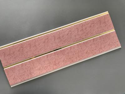 中国 ピンクの大理石色の防水壁パネルの正常な印刷表面25cmの幅 販売のため