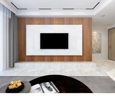 Cina low cost WPC wall panel for interior decorative laminated pvc panels for background grille design in vendita