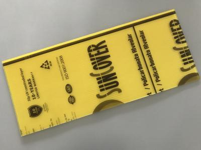 China De gele Bladen van het de Muurdakwerk van het Kleurenpolycarbonaat Tweeling 4mm - 10mm Dikte Te koop