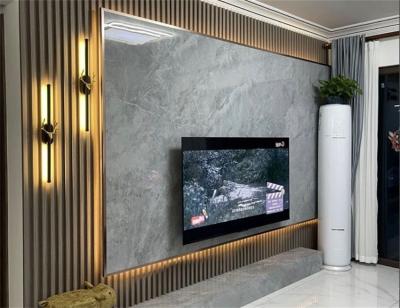 Chine 3D pvc wall panel WPC fluted decorative panel wooden grain marble color wall clading panel à vendre