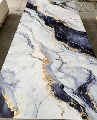 China High glossy waterproof UV coated marble wall panel UV marble sheet for interior wall for sale