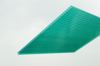 Good Heat Insulation Multiwall Polycarbonate Sheet , Green Uv Roof Sheeting