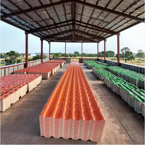 Quality Brick Red ASA Synthetic Resin Tile Acid Alkali Resistant Lightweight Roofing Tile for sale