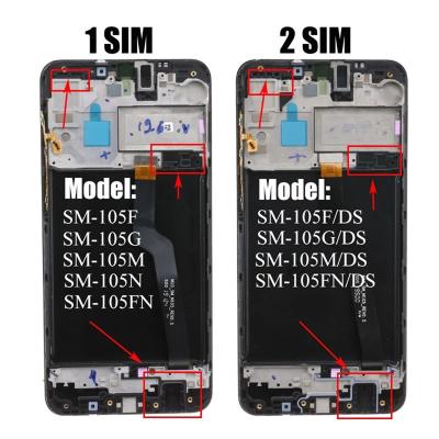 Cina Sostituzione dell'affissione a cristalli liquidi del telefono cellulare per il touch screen del convertitore analogico/digitale dello schermo di visualizzazione di SAM Galaxy A10 A105 in vendita