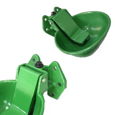 China Large Deep Flow Rate Solid  Cast Iron Water Bowl TJ-105 Powder Coated For Cow Sheep Horse à venda