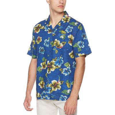 Cina Camicia hawaiana casuale tropicale di affari dell'OEM delle camice della breve manica degli uomini di tela stampati in vendita