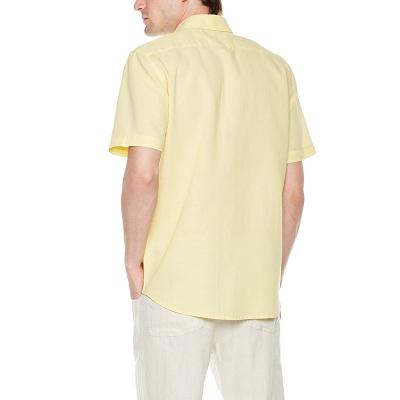 Cina Camicia della manica del cotone degli uomini casuali del punto del collare 50% del ramiè della camicia adatta standard del tessuto breve in vendita