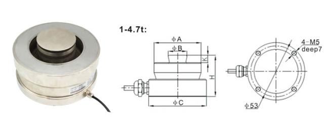 GSS404 RTN Ring torsion compression load cell 150 ton