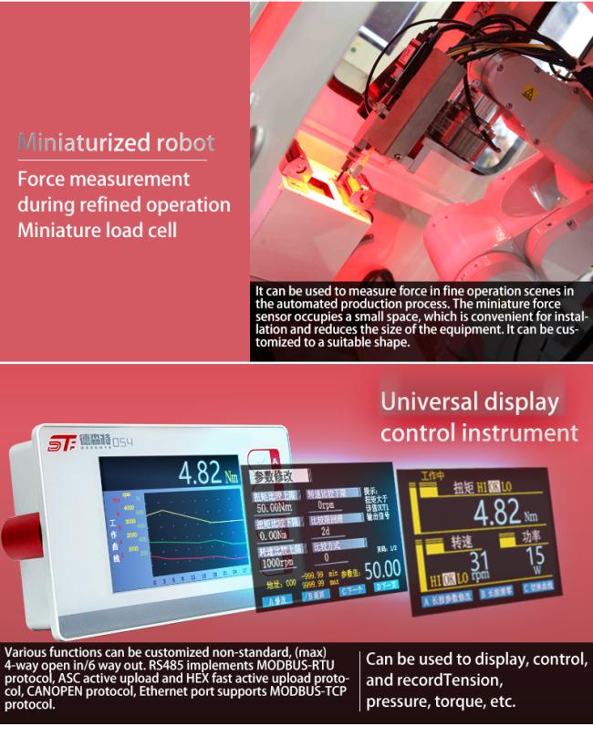 high-precision film weighing force measuring controller through-axis tension sensor RTN Ring torsion compression load cell