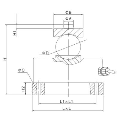Chine Standard Weight Sensor Square Base Installation Donut Spoke Load Cell 10 Ton à vendre
