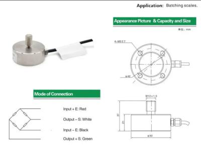 Chine Compression Mini Sensors Micro Loadcell For Batching Scales 50kg 100kg 200kg 500kg LPC PRESSURE SENSOR à vendre