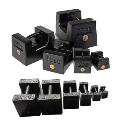 China Rujiajia Calibration Weight 50LB Mass Cast Iron Block Weights for Test Crane Counterweights for sale