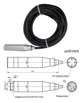 China Submersible Water Level Sensor 0-15m 4-20mA 24VDC for Chemical Industry for sale