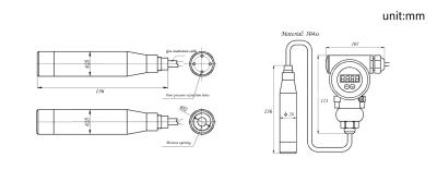 China 24VDC Split-Type Submersible Level Transmitter 4-20mA Output for sale